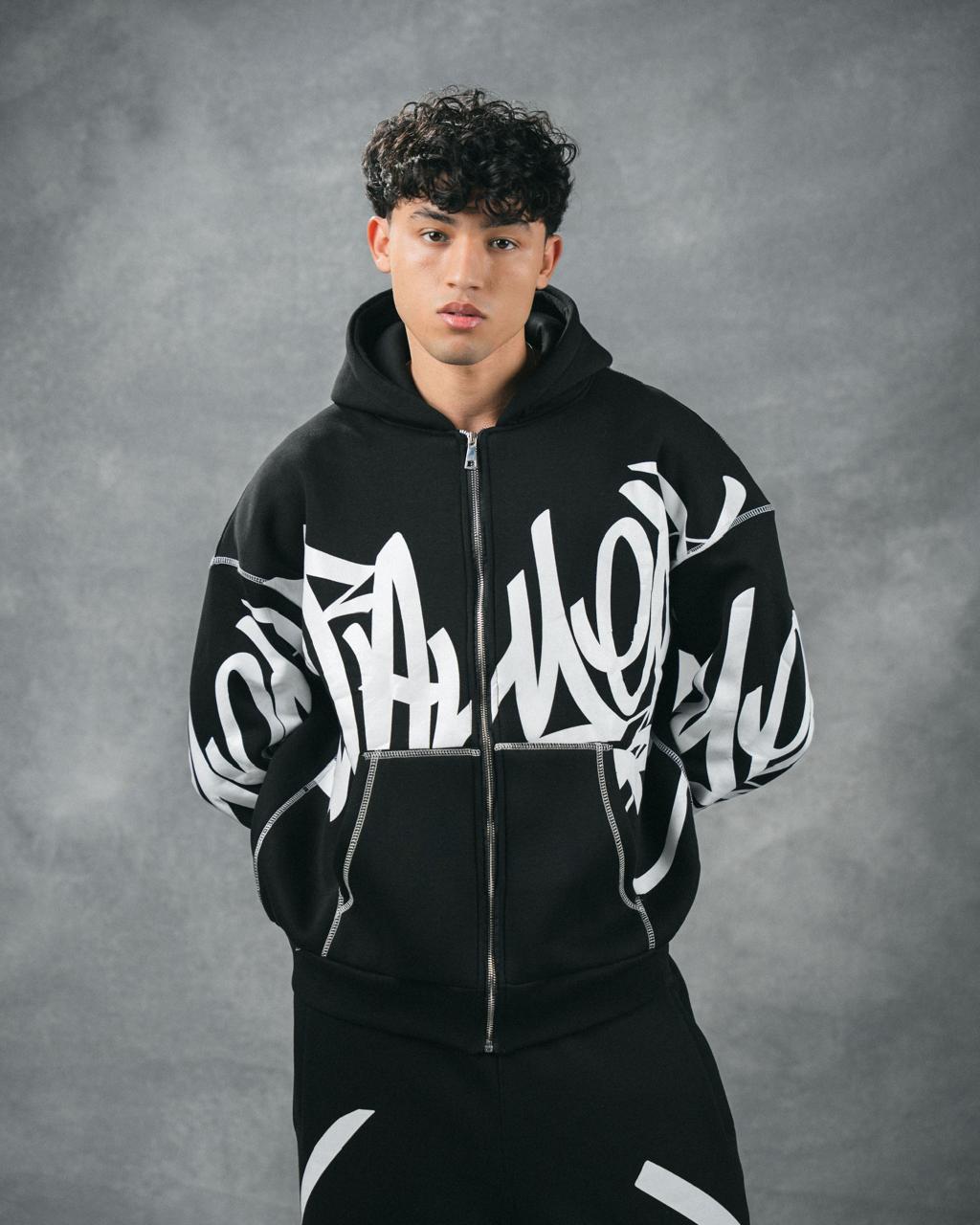 KOJAA BLACK ZIP-UP – Kojaa